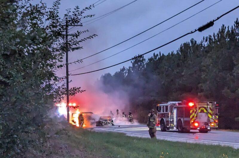 Three-Vehicle Accident with Fire - Southern Maryland Volunteer Firemen ...